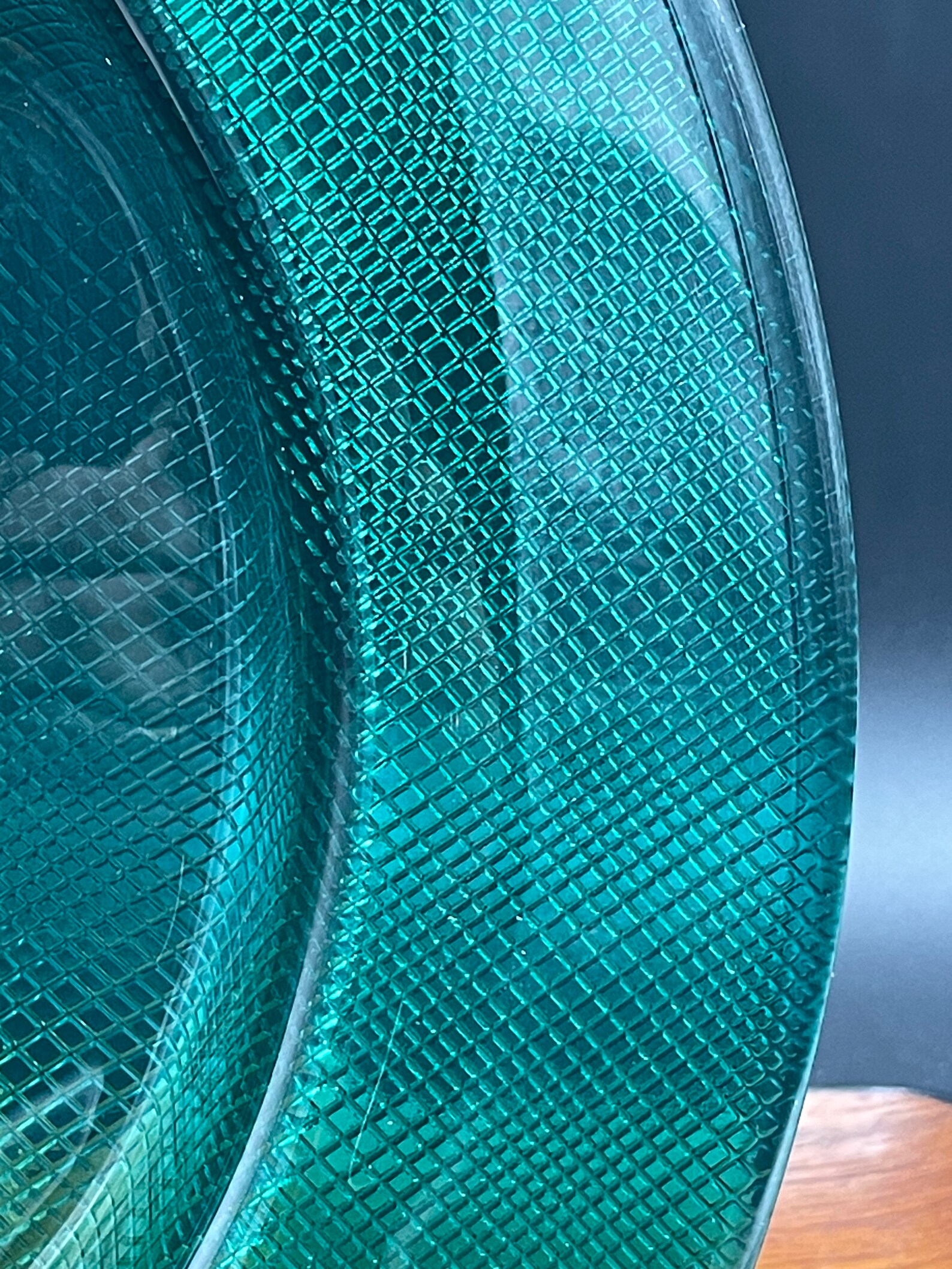 Vintage Textured Glass Divided Platter, 13 Inches Diameter, 3 Part ...