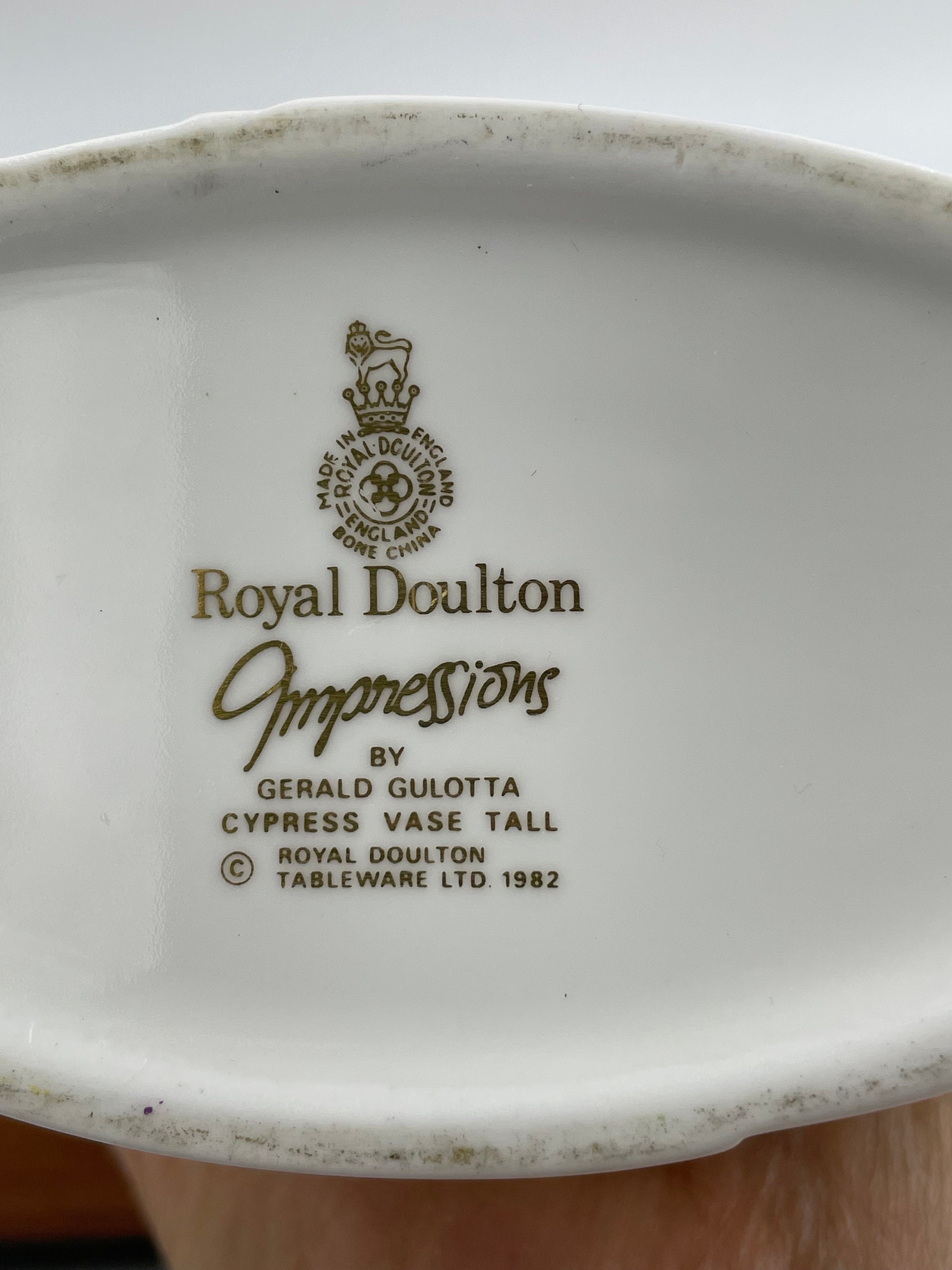 Royal Doulton Vase, Cypress Tall Vase From Impressions Line Designed by ...