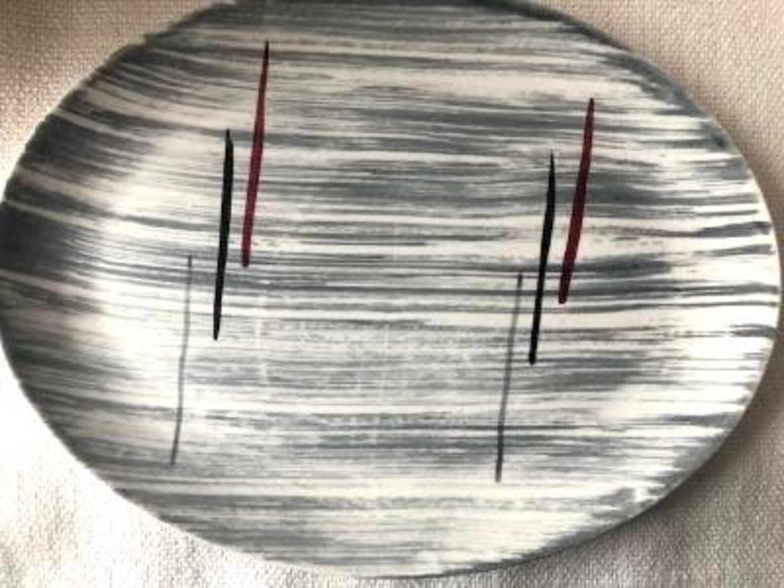 Mid Century Modern Platter by Prim Rose China Hand Painted - Etsy