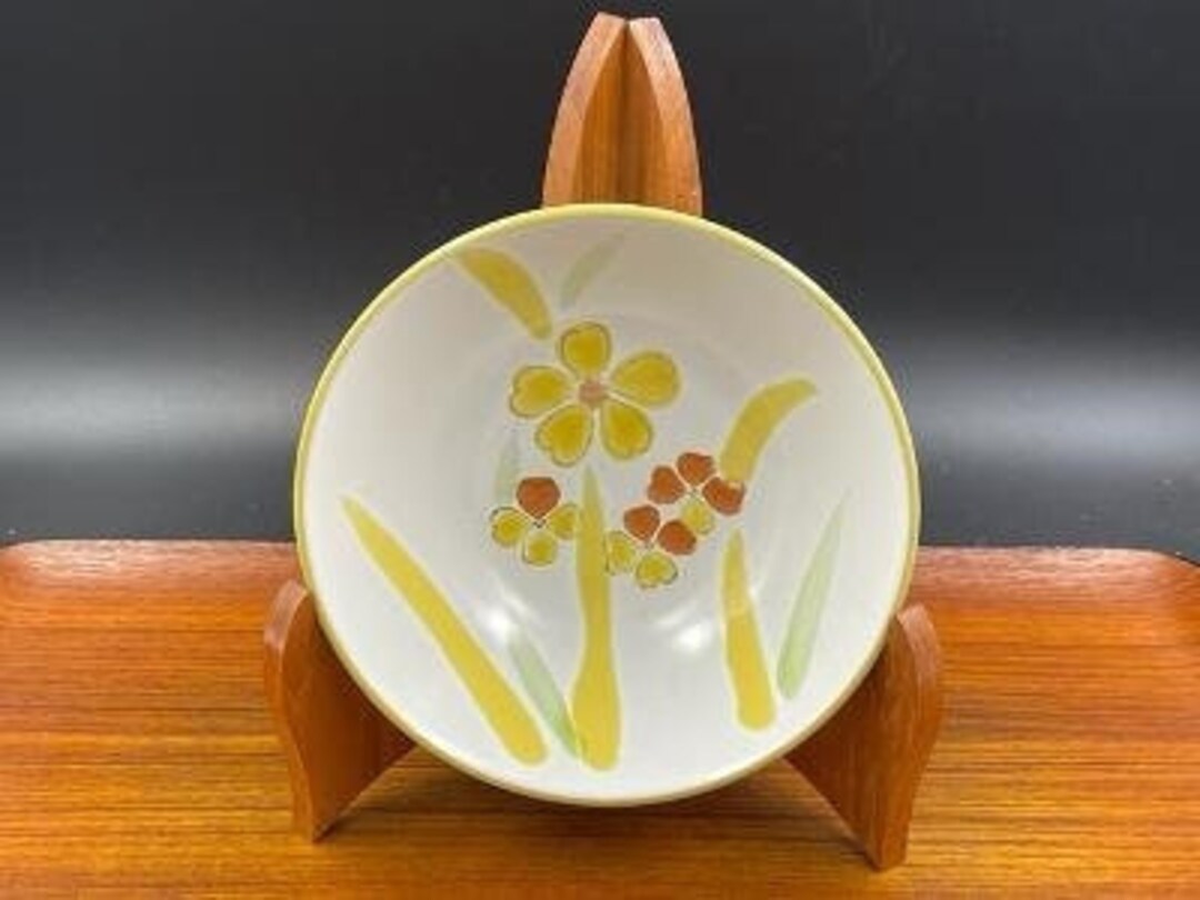 1970s Noritake Stoneware Cereal Bowl, Essay Pattern 8575, Yellow and ...