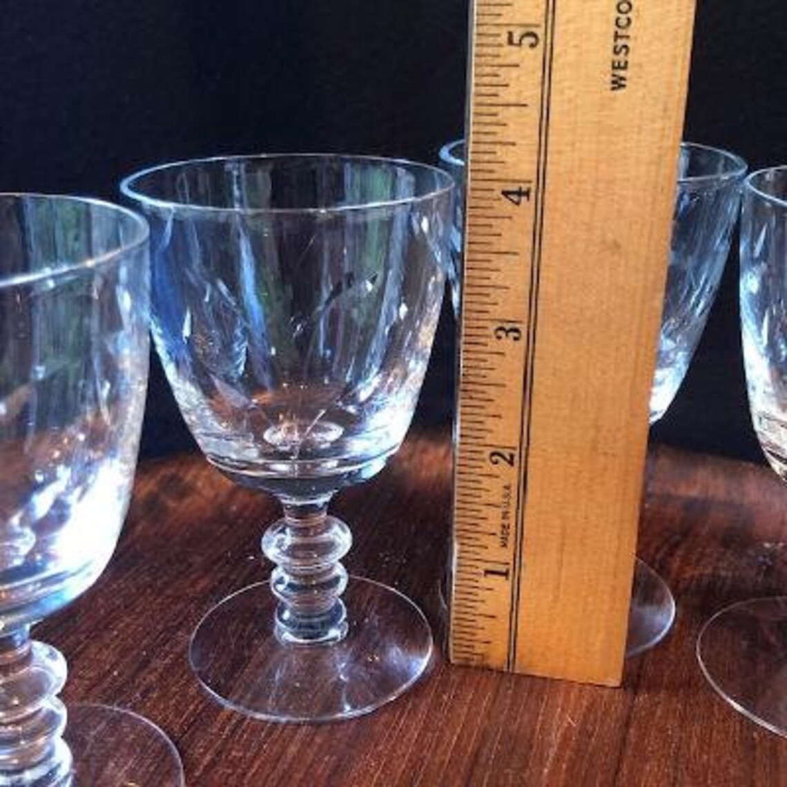 Vintage Set of 4 Etched Crystal Cordial or Cocktail Glasses - Etsy