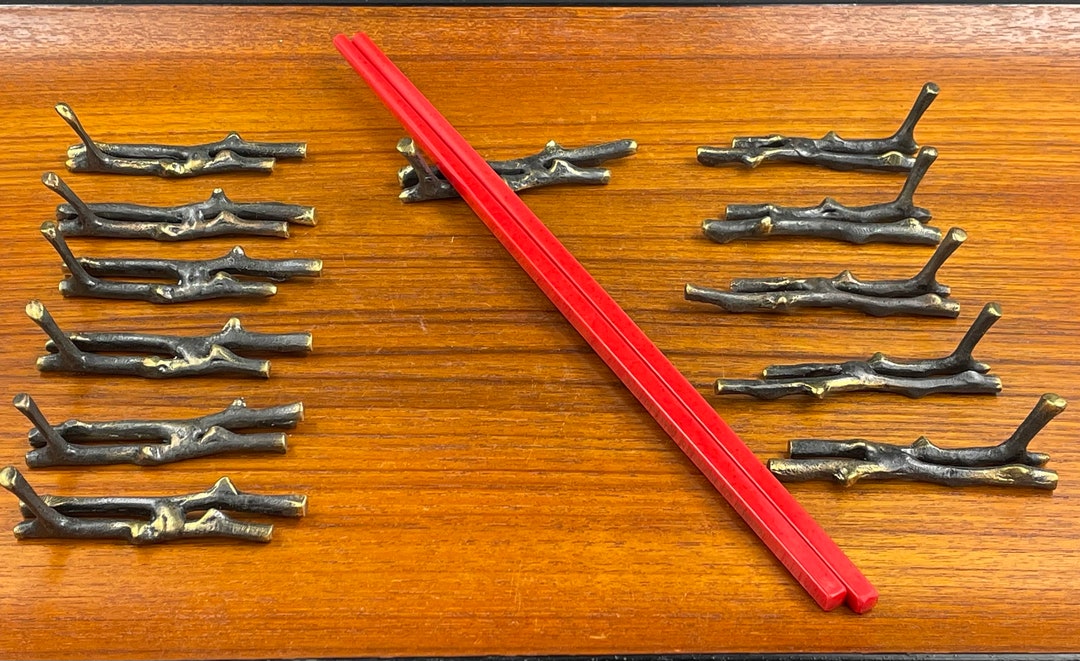 Metal Twig Design Knife Rests or Chopstick Holders, Set of 12 ...