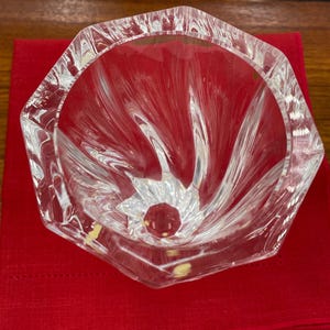 Orrefors Crystal Vase in Residence Pattern, Designed by Olle Alberius ...