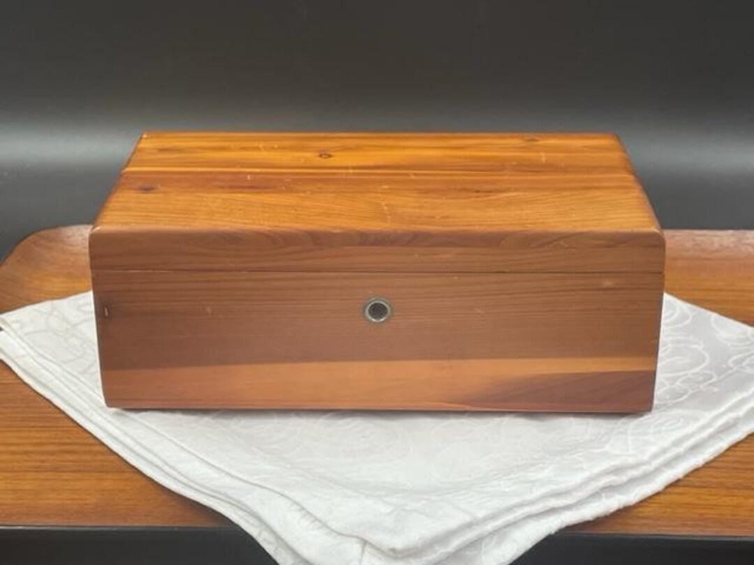 Vintage Lane Cedar Box, Miniature Cedar Chest, Jewelry Box, Presented ...