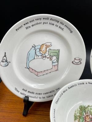 Vintage Wedgwood Peter Rabbit 3 Piece Set 8 Inch Plate 7 - Etsy