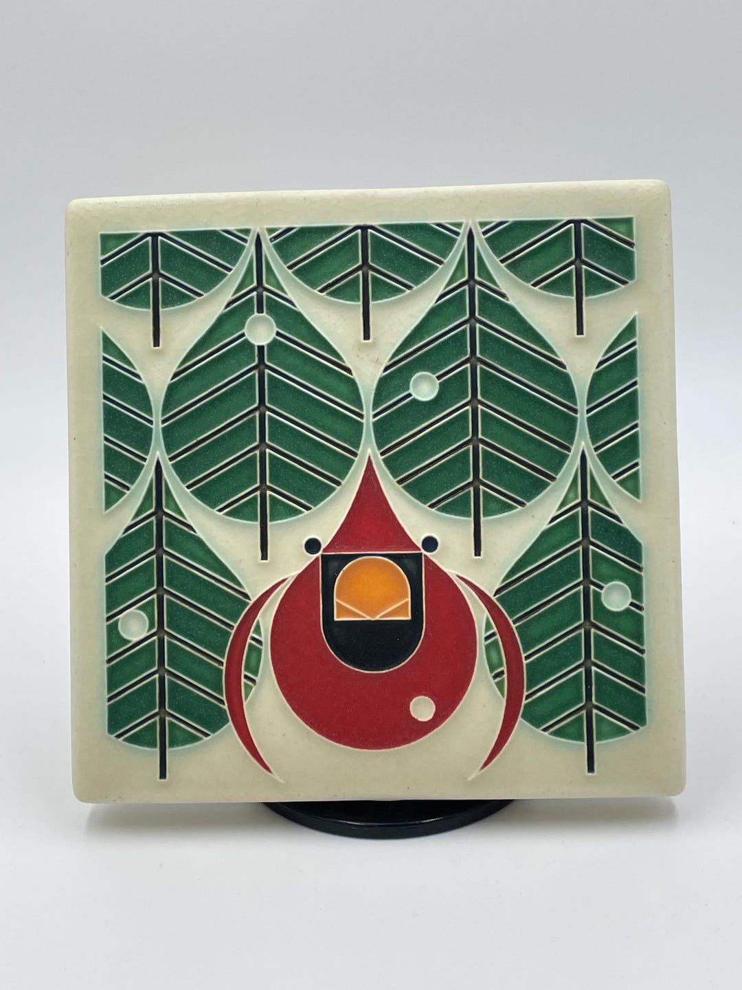 Coniferous Cardinal Tile Designed by Charley Harper, Produced by Motawi ...