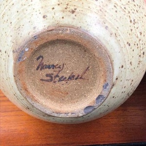 Vintage Studio Art Pottery Vase, Speckled Glaze, Tans and Browns ...