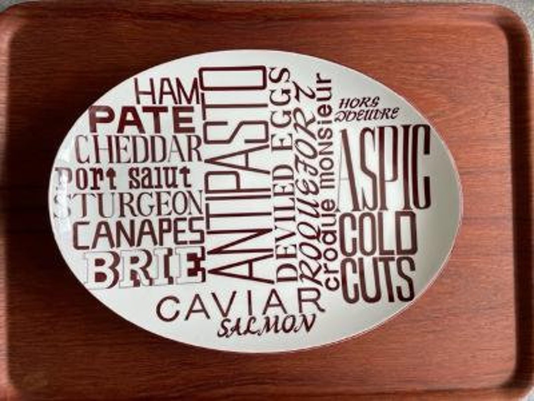 1970s Serving Platter by Taste Setter Collection, Antipasto - Appetizer ...