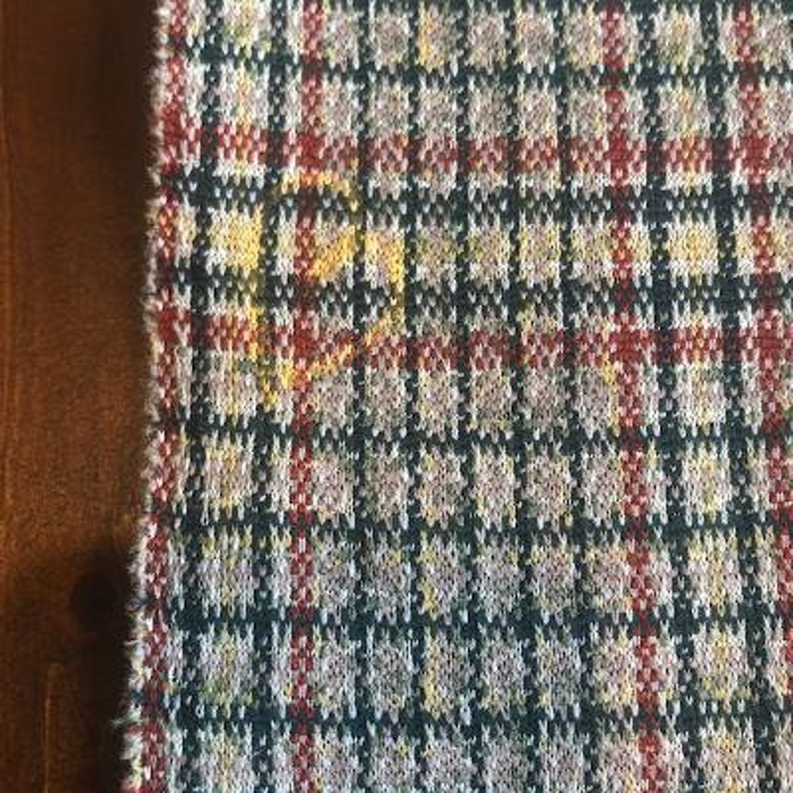 Vintage 1970s Fabric Double Knit Polyester Plaid Retro - Etsy