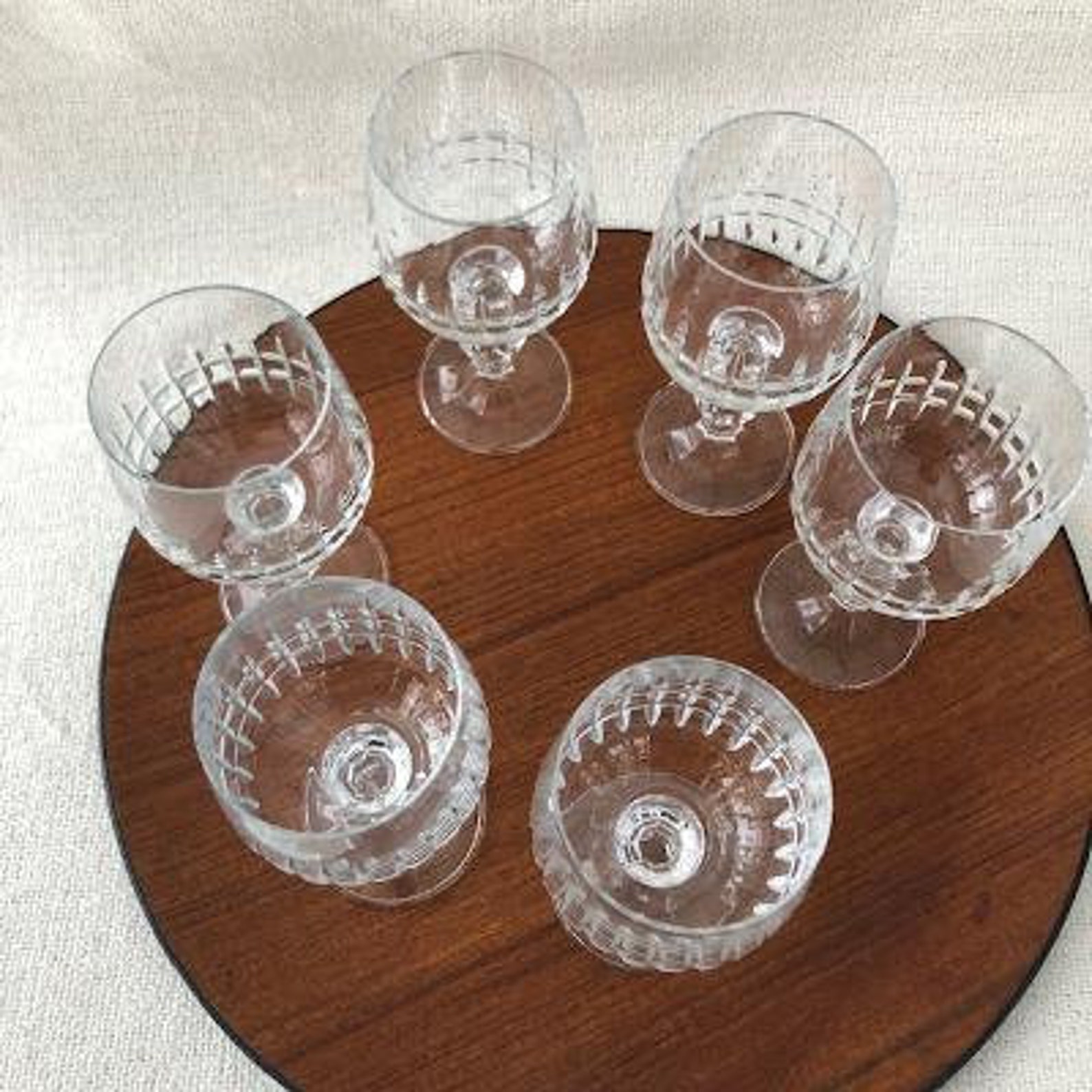 Vintage Cut Crystal Wine Glasses in Belfast Pattern by Bohemia - Etsy