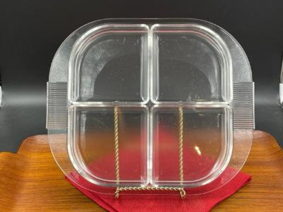 Guzzini Italian Lucite Divided Hors D'oeuvres Appetizer Tray, Amanda ...
