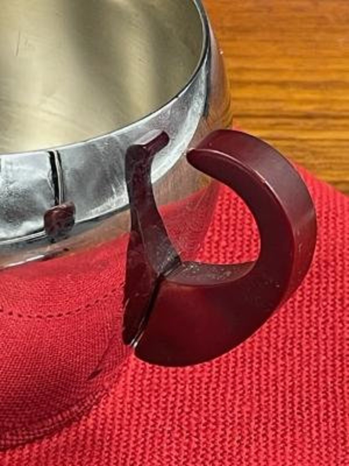 Vintage Chrome and Red Bakelite Cream and Sugar Set With - Etsy