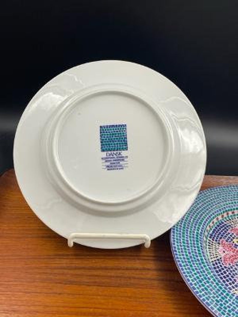 Dansk Salad Plates in Signature Pattern, Mosaic Dinnerware Line, Tiled ...