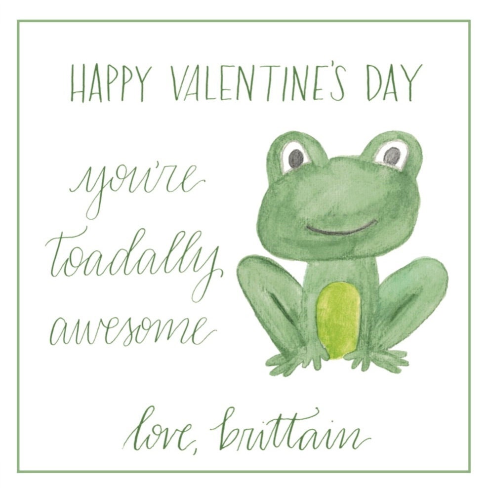 You're Toadally Awesome + Frog Valentine Tag - Etsy