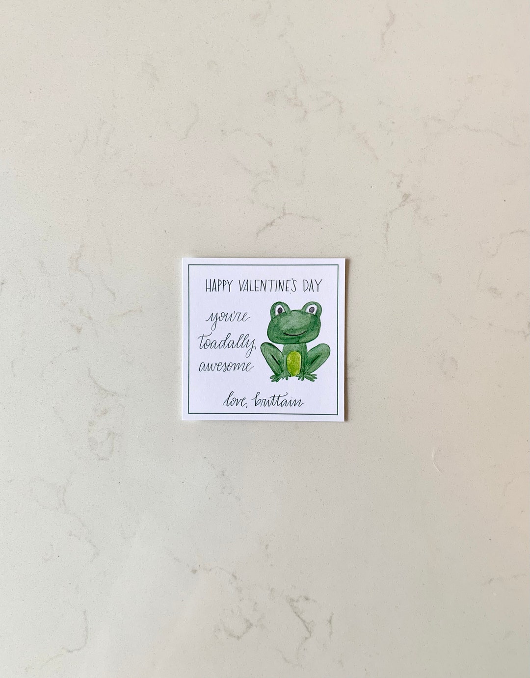 You're Toadally Awesome + Frog Valentine Tag - Etsy