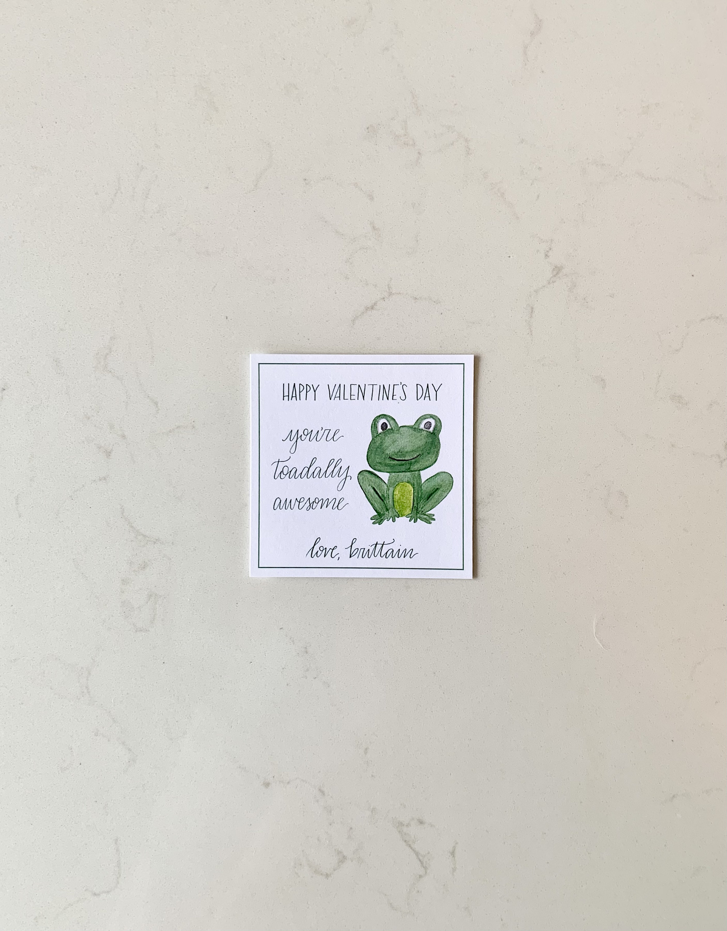 You're Toadally Awesome + Frog Valentine Tag - Etsy