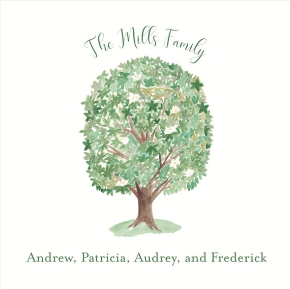 Family Tree Card Enclosure Card - Etsy