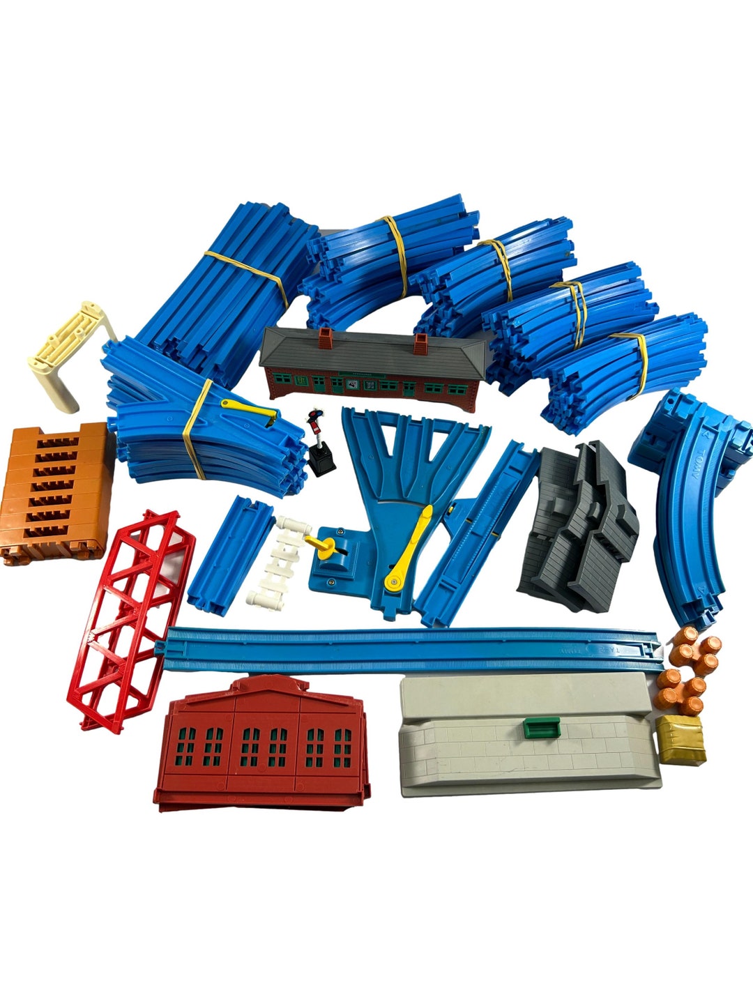 Vintage Tomy Thomas Friends Blue Plastic Train Track Mixed Lot - Etsy