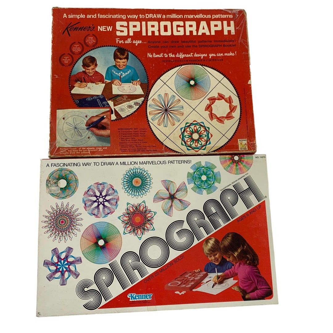 Kenner Spirograph Drawing Sets 401 1968 14210 1979 Incomplete Vintage ...