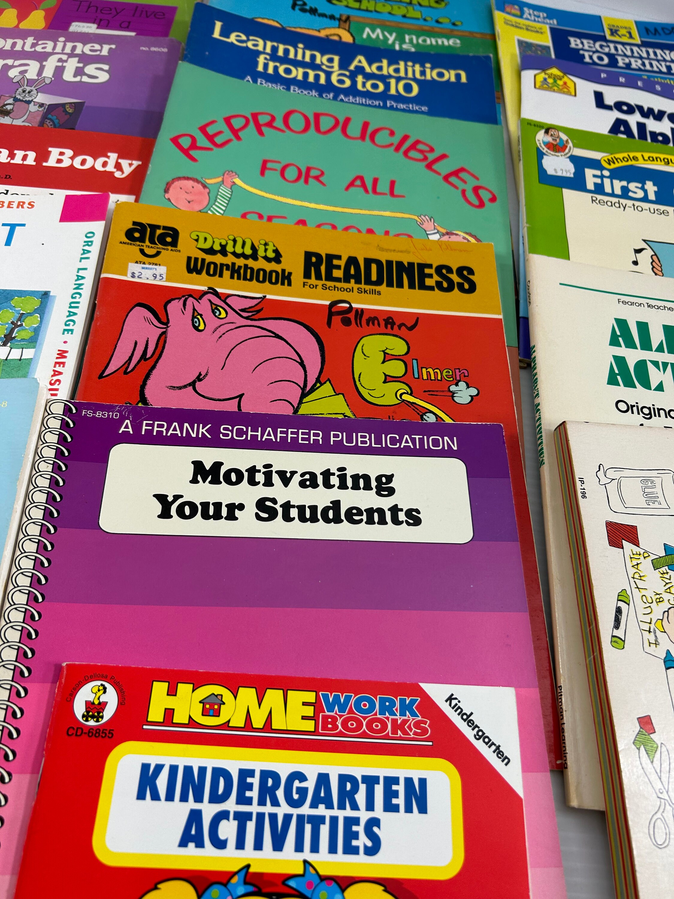 Vintage Lot of 16 Teacher Resource Books Workbooks - Etsy