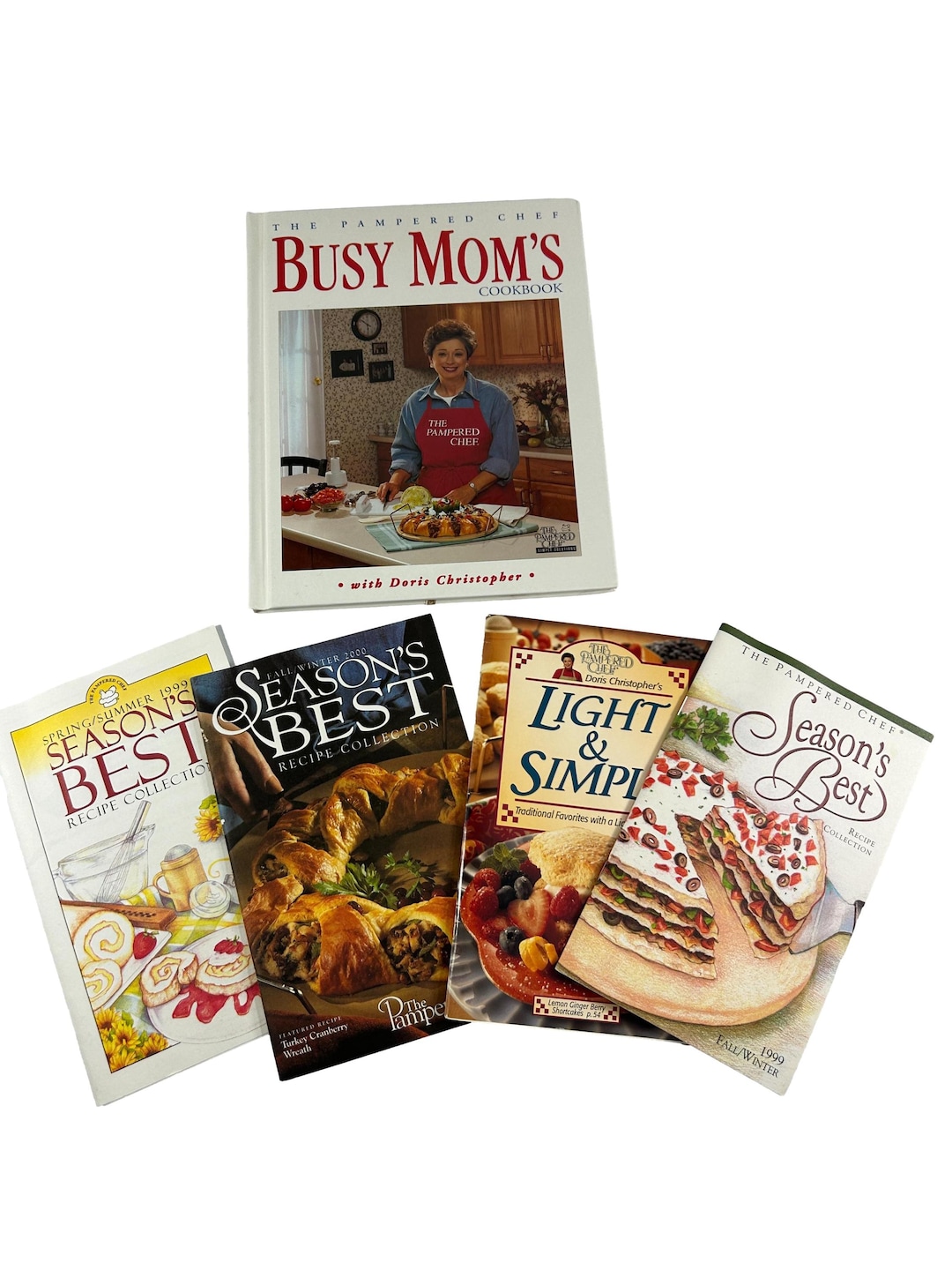 Vintage Pampered Chef Busy Moms Cookbook W 4 Booklets Recipes - Etsy