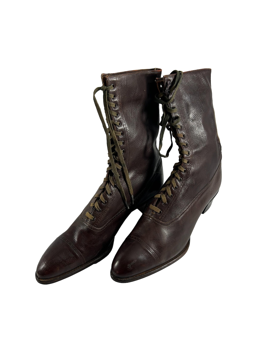 Antique Victorian Peters Weatherbird Diamond Brand Shoes Brown Leather ...