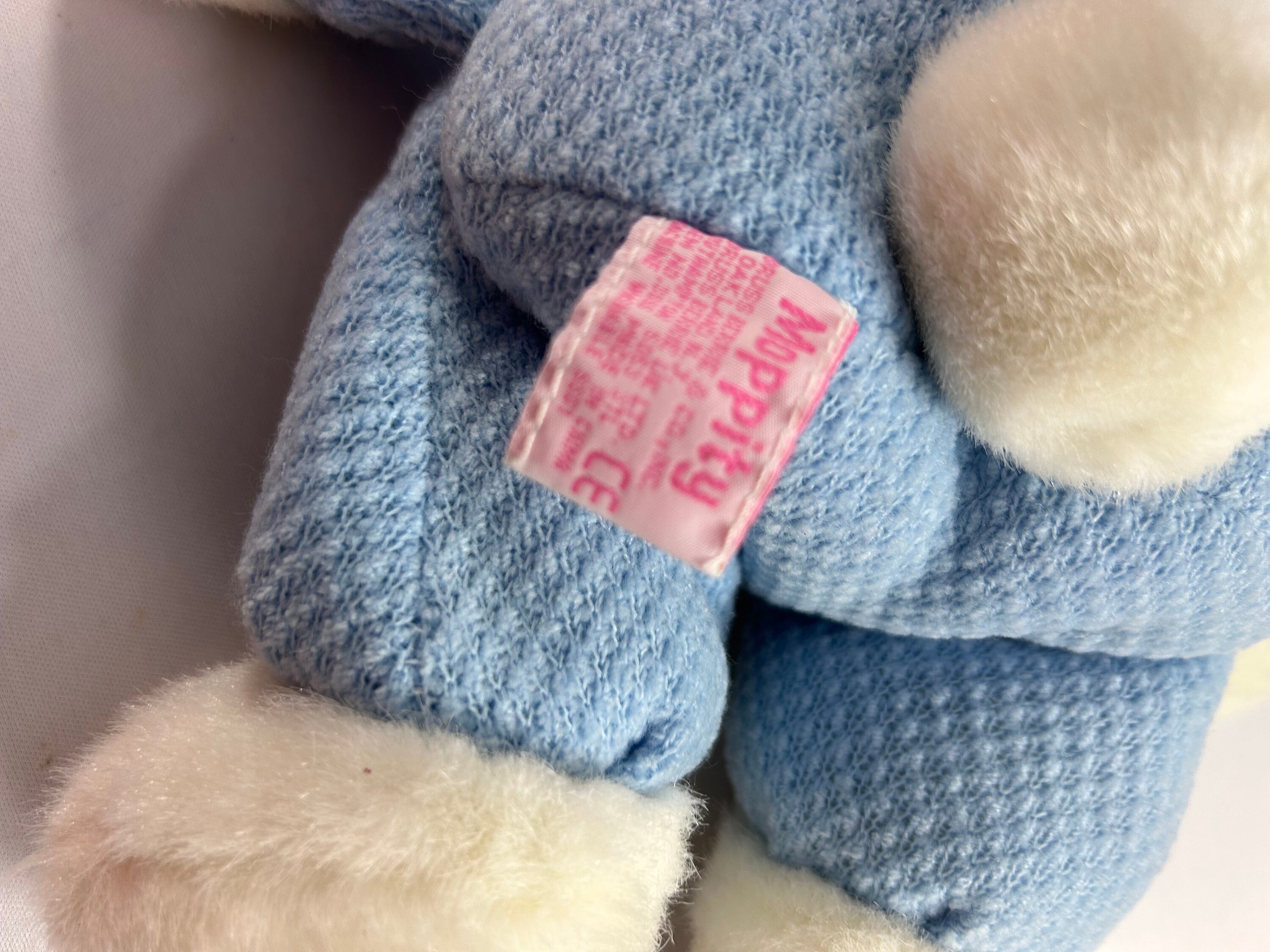 Vintage Russ Moppity Plush Blue White Easter Bunny Rabbit Knit - Etsy