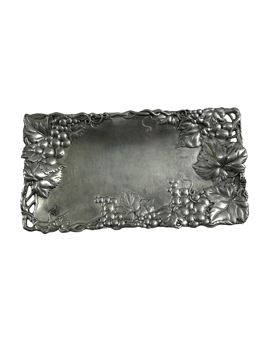 Vintage 1996 Arthur Court Grape Leaves Tray 12" X 6.25" Aluminum ...