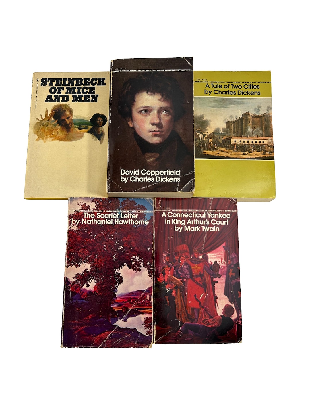 Lot of 5 Vintage Bantam Classic Paperback Books Mark Twain Dickens ...