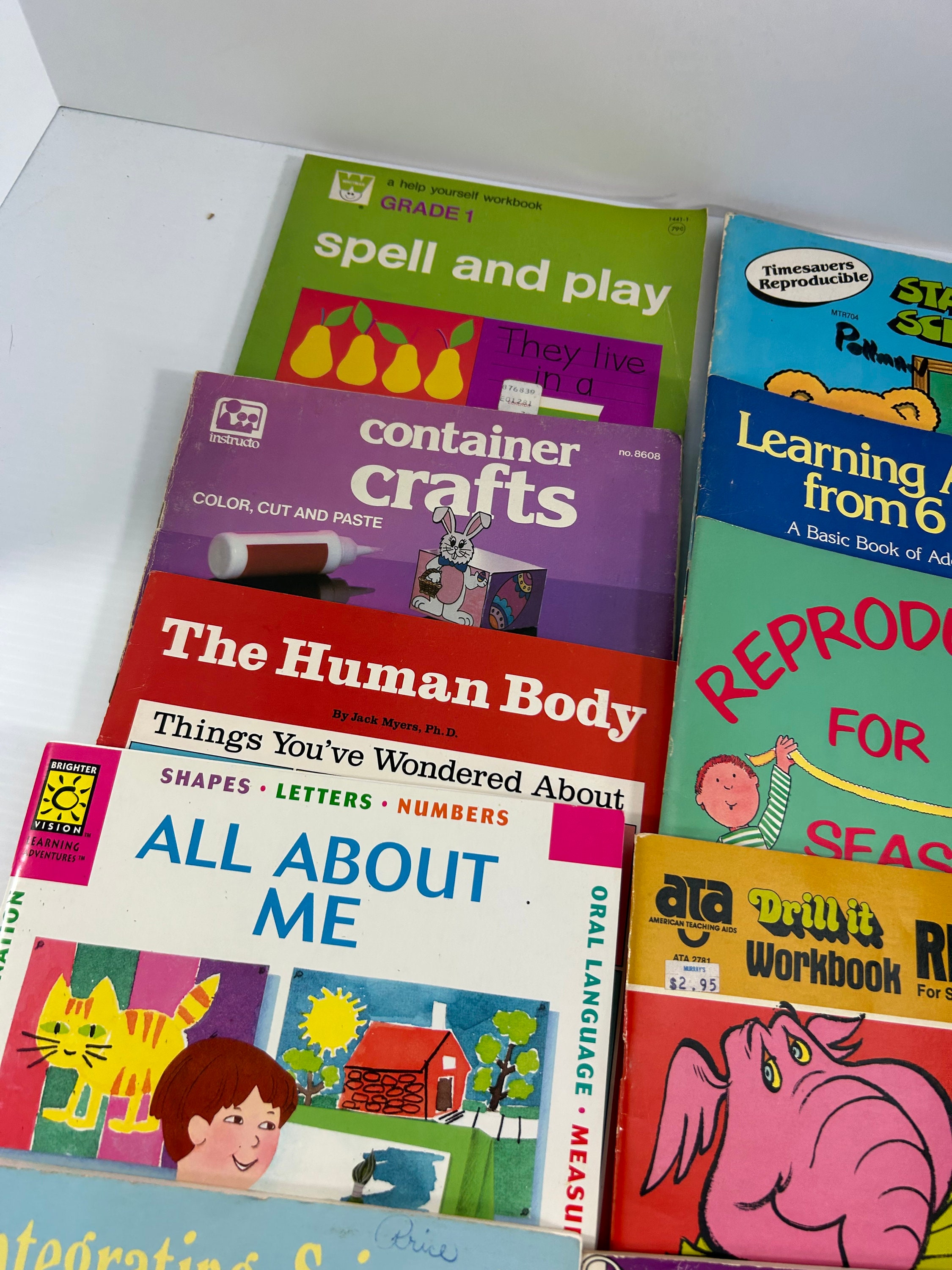 Vintage Lot of 16 Teacher Resource Books Workbooks Reproducibles ...