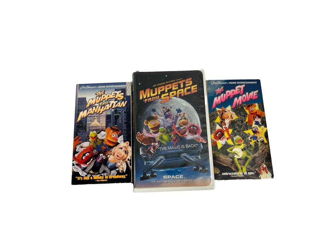 Lot of 3 Vintage Muppet VHS Tapes Movies From Space Take Manhattan Jim ...