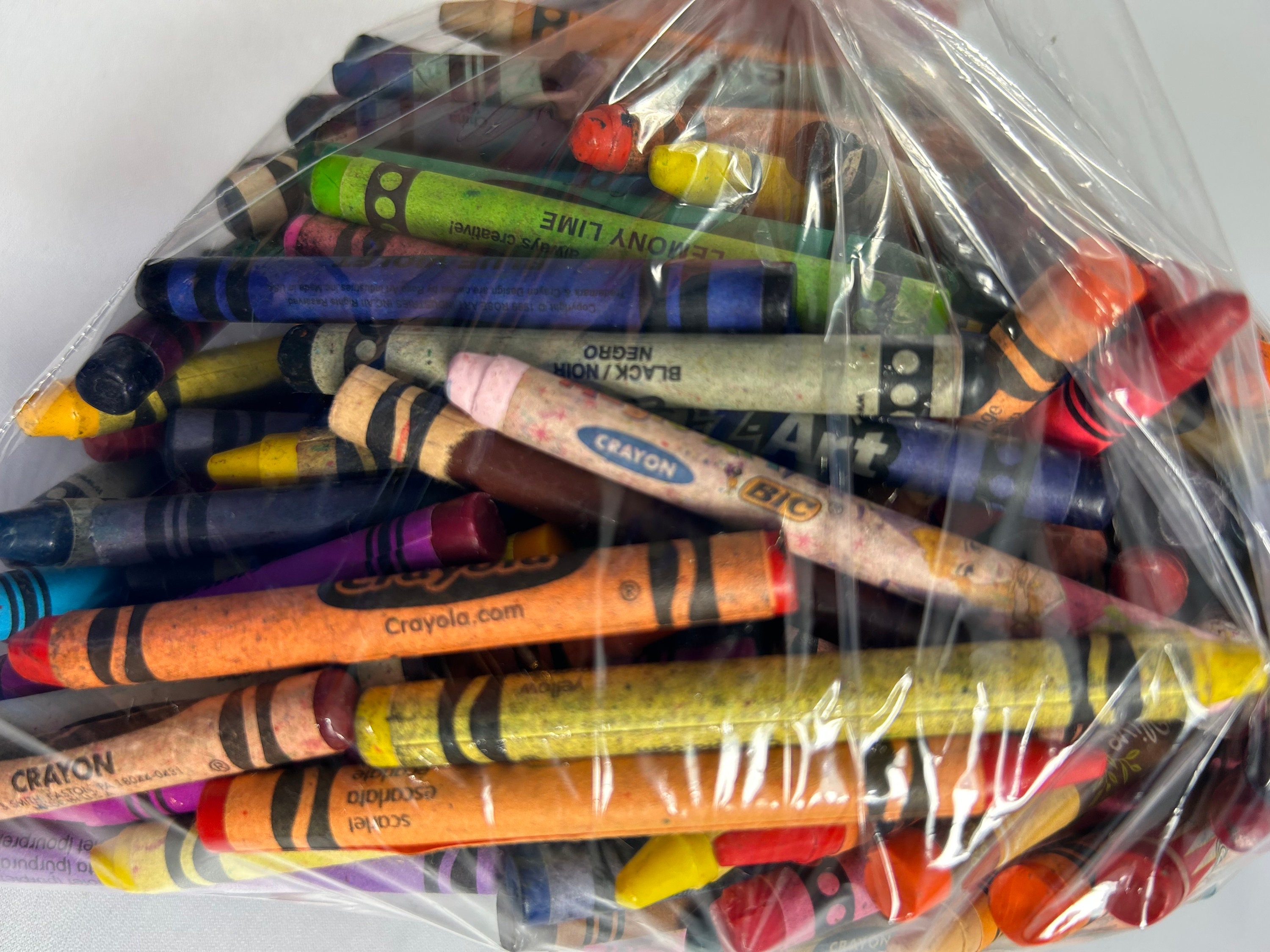 Bulk Lot 2lbs Crayons Colors Crayola Various Brands Loose Used Broken ...