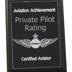 Private Pilot Rating, Aviation Accomplishment Plaque, - Etsy Canada