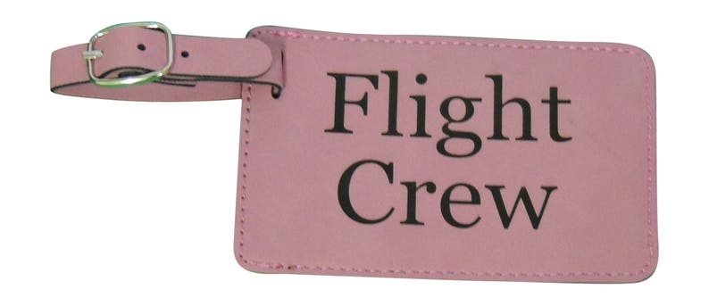 Flight Crew Luggage Tag: Custom Engraved Faux Leather Pilot Gift - Etsy