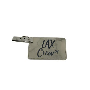 Los Angeles LAX Airline Crew Base Leather Luggage Tags for - Etsy