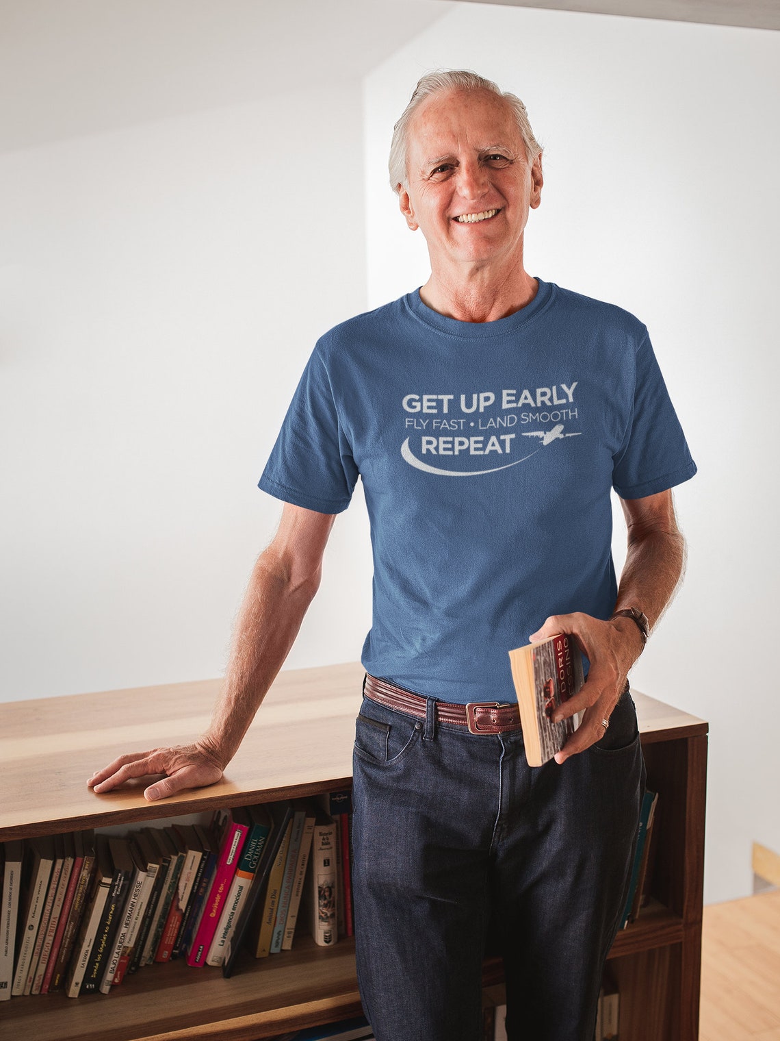 Aviation Shirt Fly Fast Land Smooth Pilot Shirts Free | Etsy