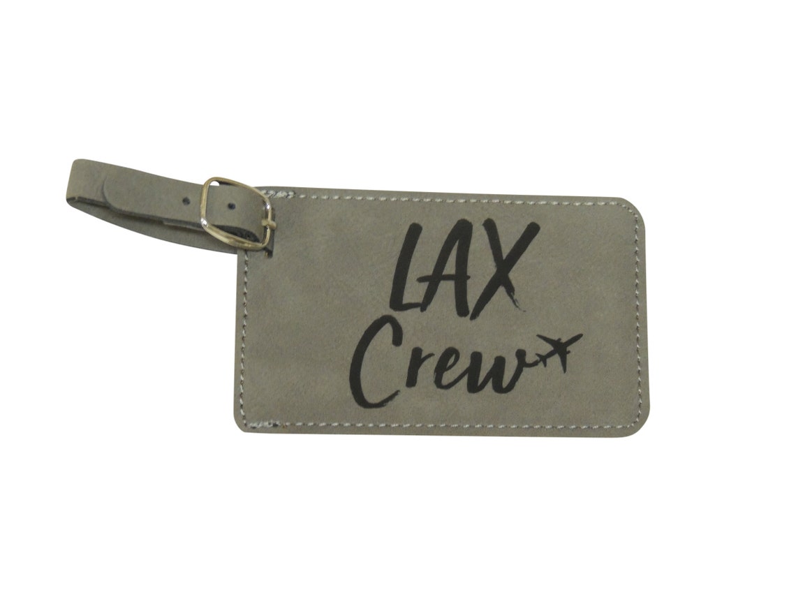 Los Angeles LAX Airline Crew Base Leather Luggage Tags for - Etsy