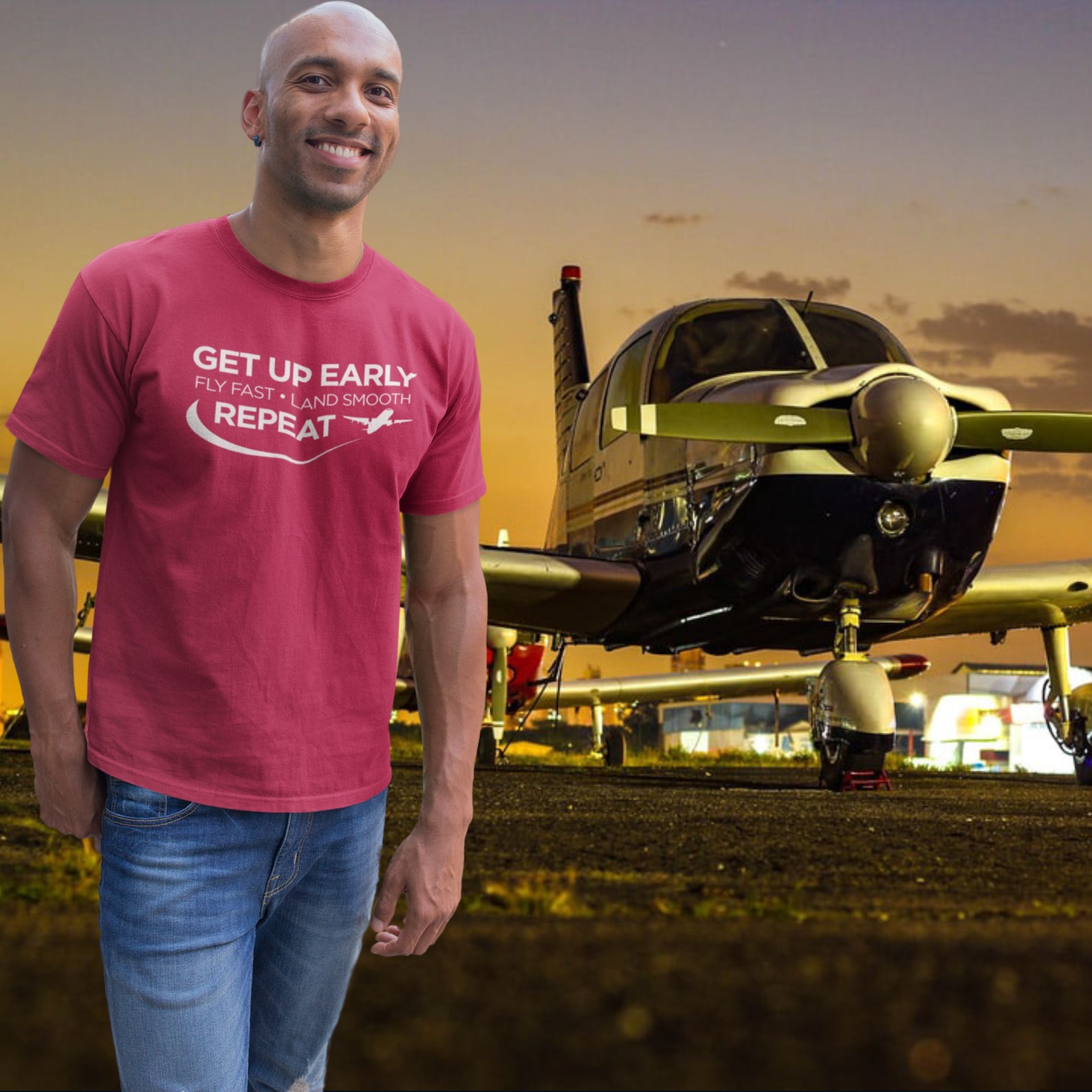 Aviation Shirt Fly Fast Land Smooth Pilot Shirts Free | Etsy