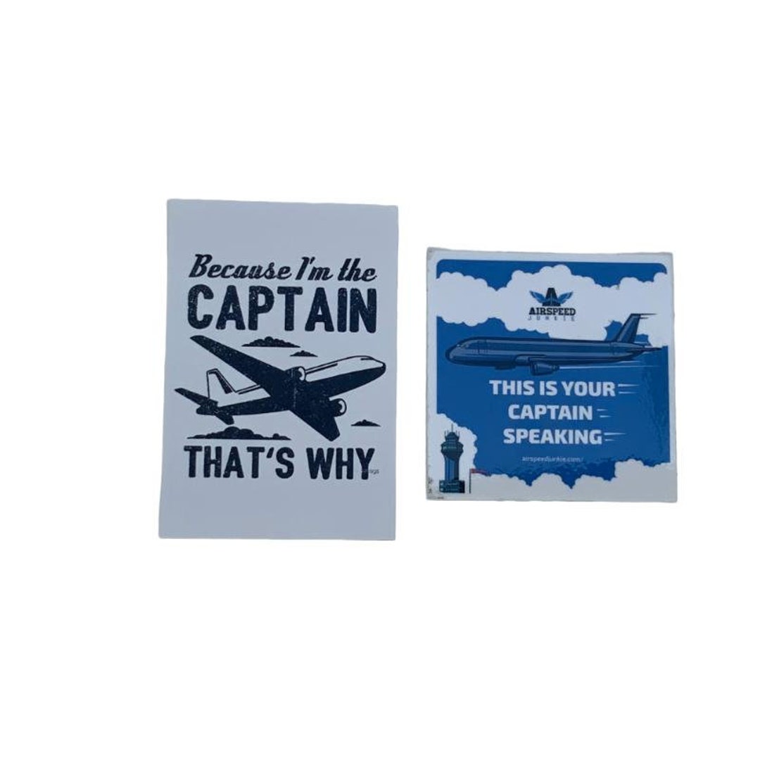 Aviation Captain Stickers - Pilot Gift Set of 2 - Etsy