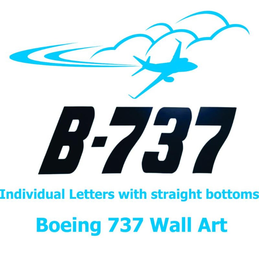 Boeing 737 Letters, Wall Art, B-737, Wooden Letters for Aviation, 737 ...