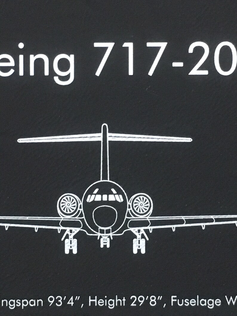 Boeing 717-200 Leather Wall Art Aviation Artwork - Etsy