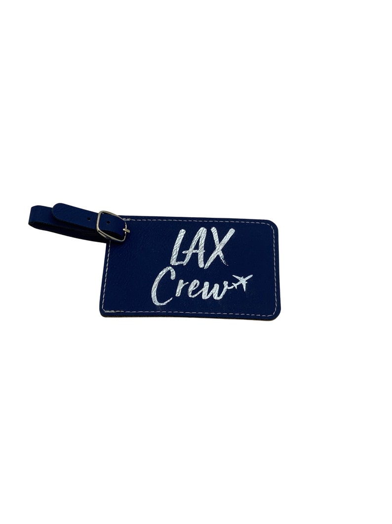 Los Angeles LAX Airline Crew Base Leather Luggage Tags for - Etsy