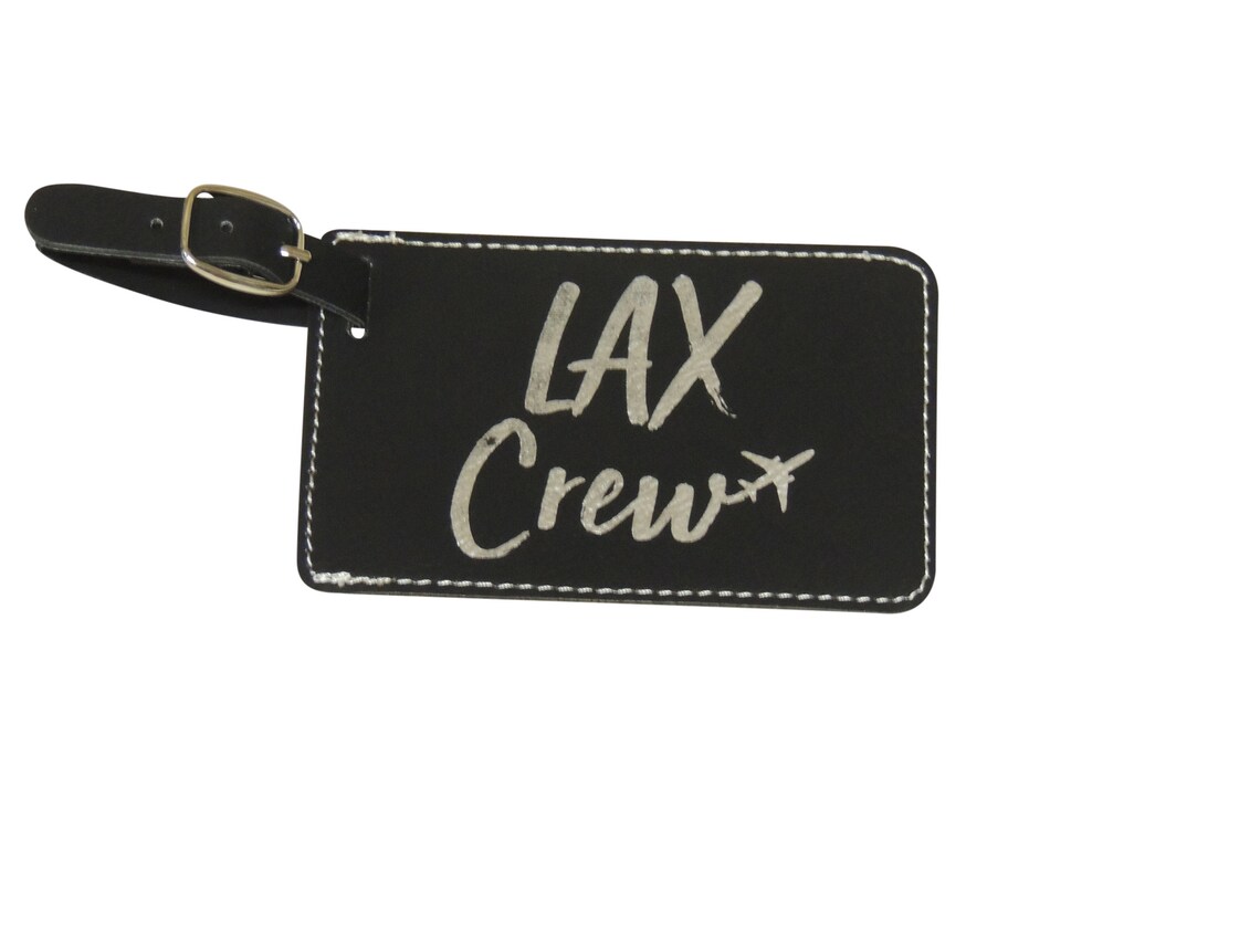 Los Angeles LAX Airline Crew Base Leather Luggage Tags for - Etsy