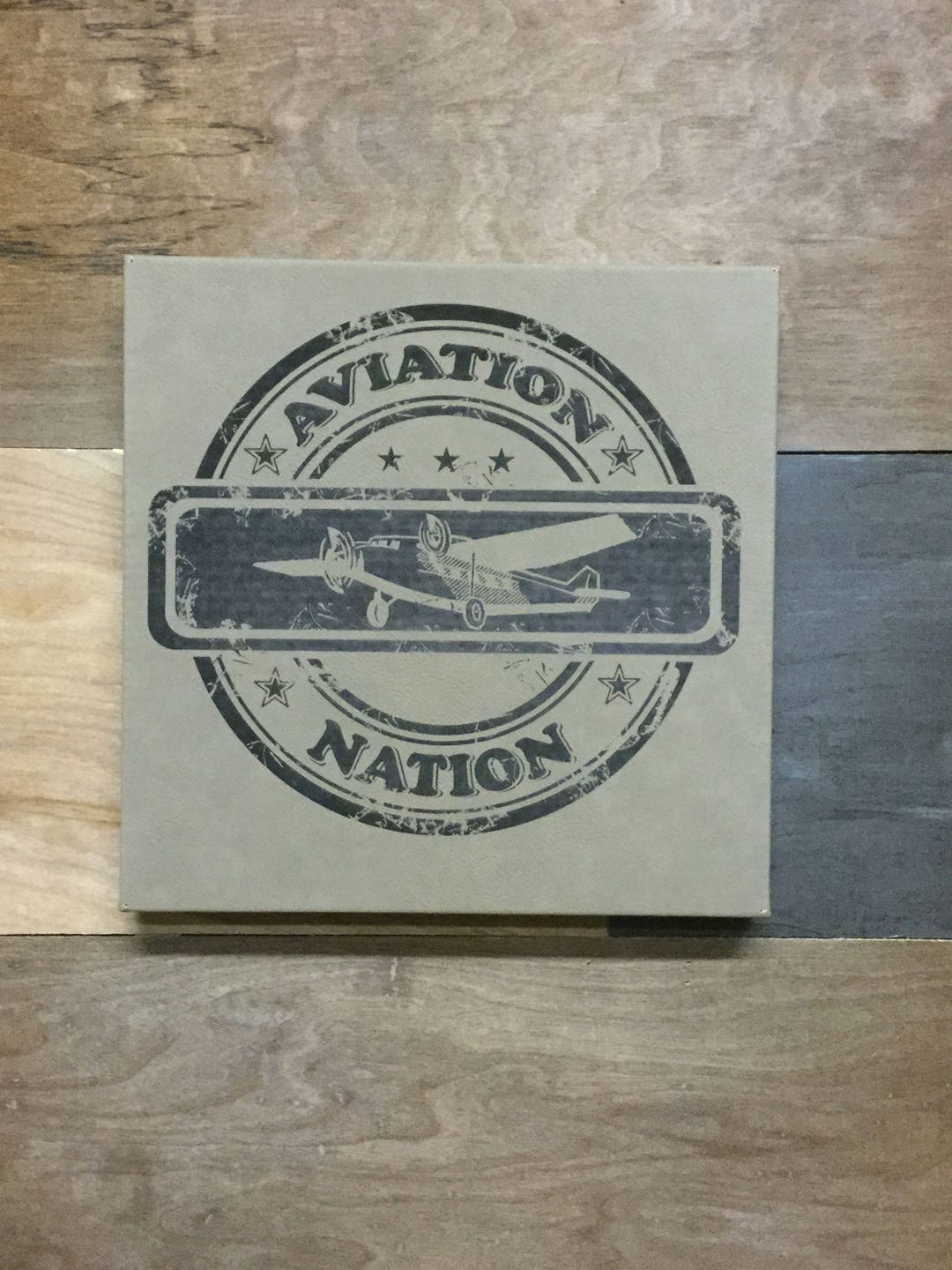 Vintage Airplane Art: Engraved Leather Aviation Decor - Etsy