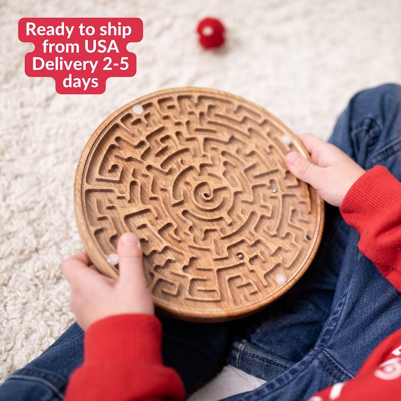 Wooden Maze Toy - Etsy