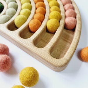 Gift for Kids Montessori Rainbow Sorting Board With Deeper Stripes ...