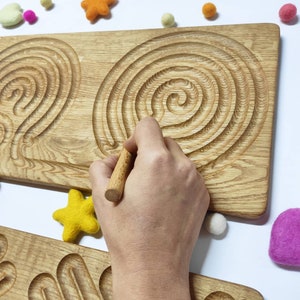 Reversible Interhemispheric Prewriting Tracing Board, Wooden Maze ...