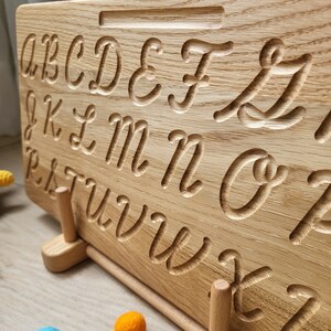 Montessori Alphabet Cursive Tracing Board Reversible Lowercase ...