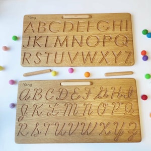 Montessori Alphabet Reversible Tracing Board Uppercase Lowercase ...