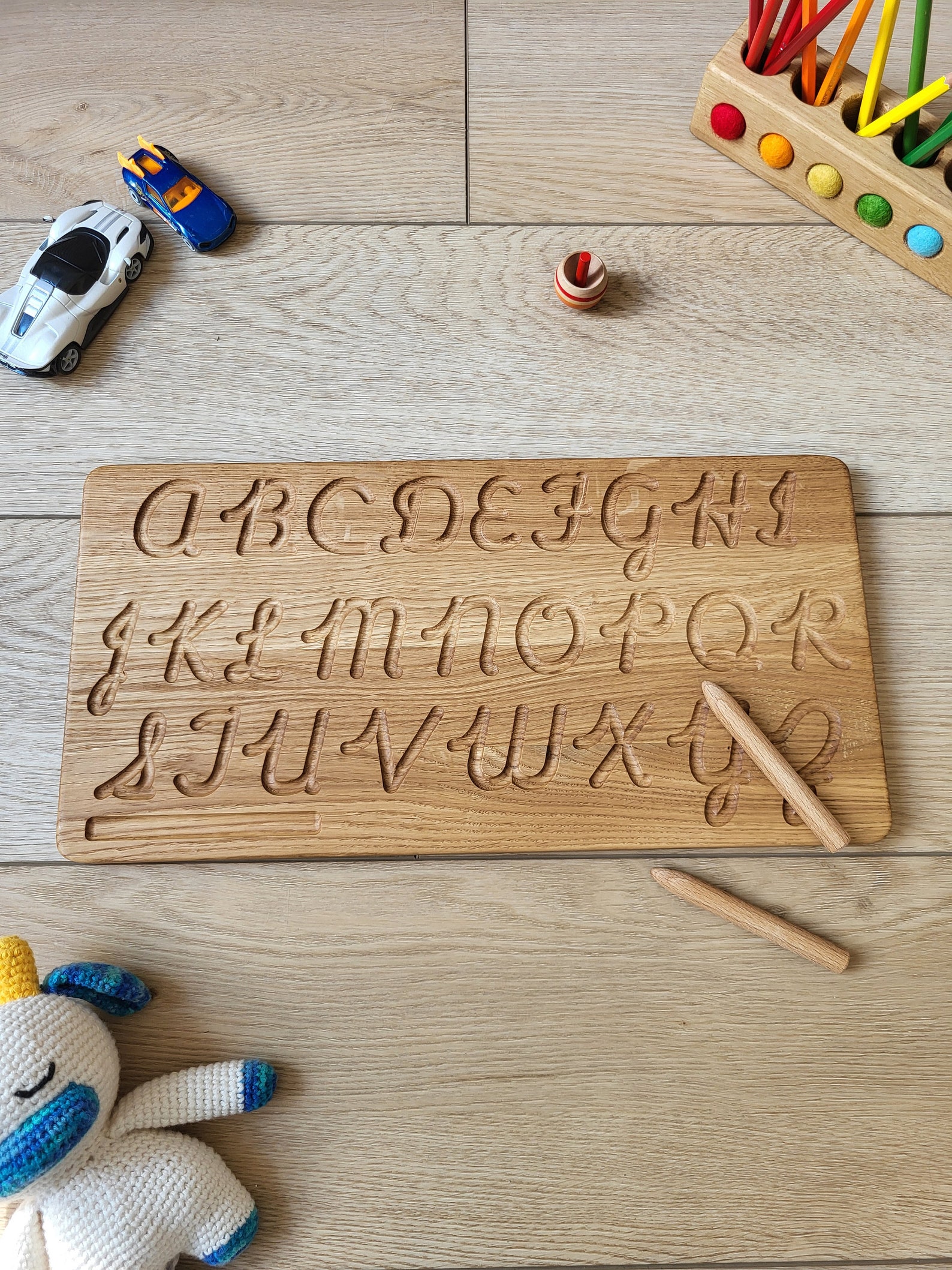Alphabet Cursive Tracing Board Reversible Lowercase Uppercase Writing ...